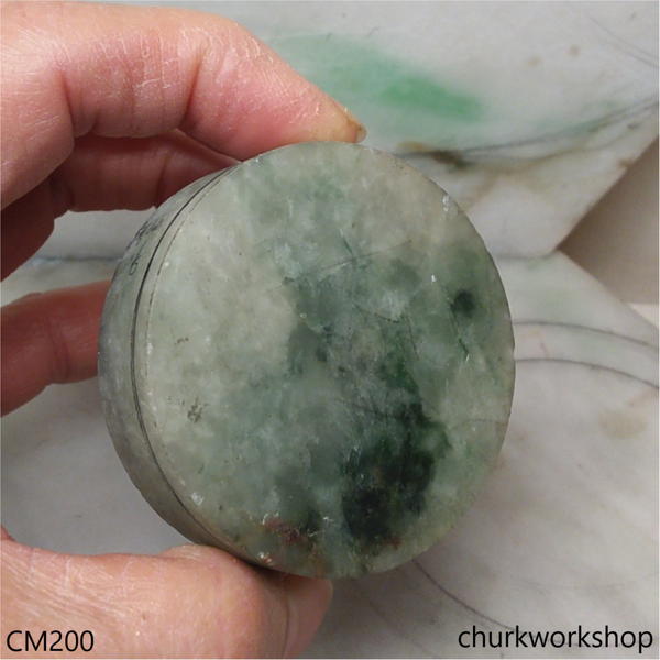 Custom bluish green jade pendant 2 piece – Churk Work Shop