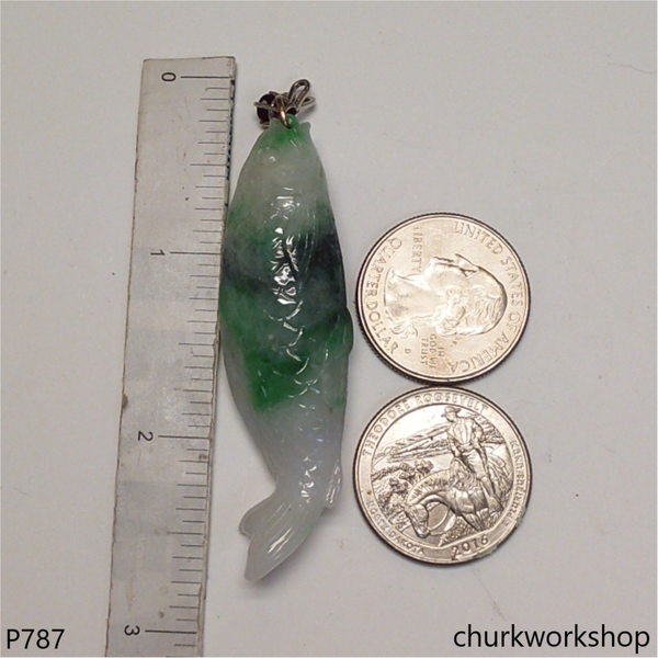Jade Koi fish pendant – Churk Work Shop