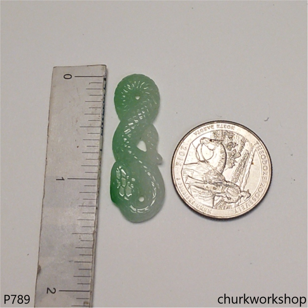Jade snake pendant. – Churk Work Shop